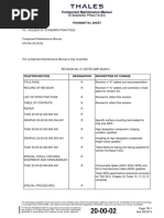 CMM (Component Maintenance Manual) Index: Cat Ata No. CAI Part Number ...