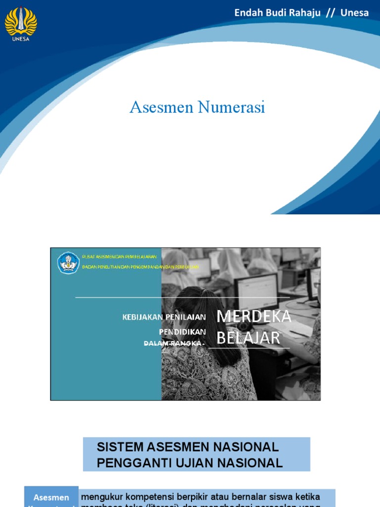 Asesmen Numerasi dalam Pendidikan Nasional | PDF