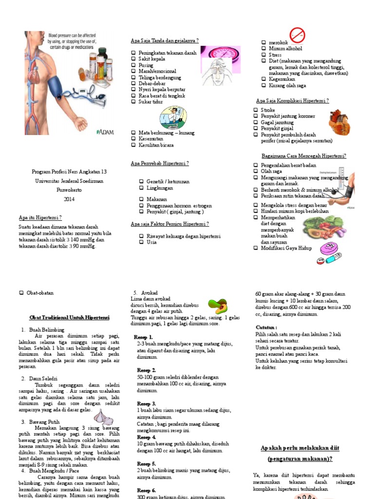 Leaflet Hipertensi+diet | PDF | Kesehatan Holistik