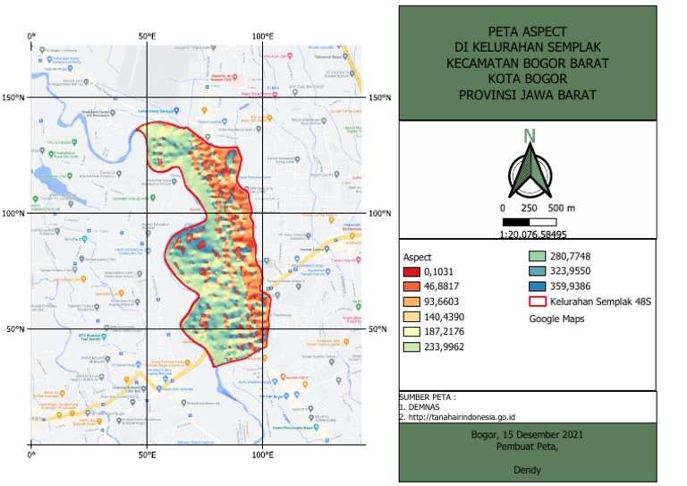 Peta Aspect Kelurahan Semplak | PDF
