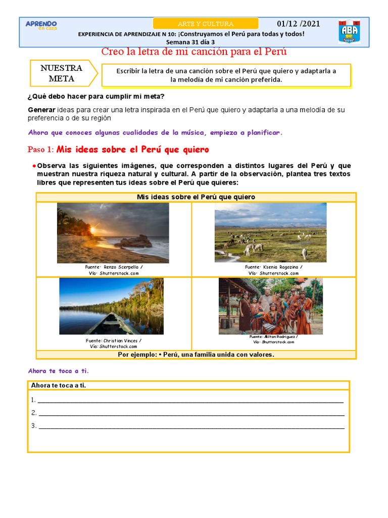 S31 D3 Arte | PDF | Letra | Canciones