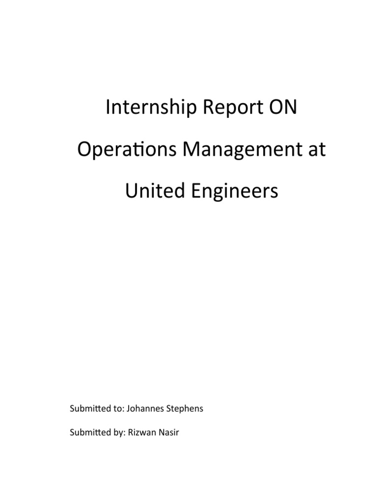 Operations Management Internship Report | PDF | Oil Refinery | Corrosion