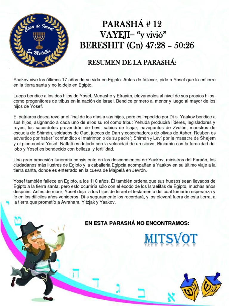 Parasha Vayeji 12 | PDF | Contenido bíblico