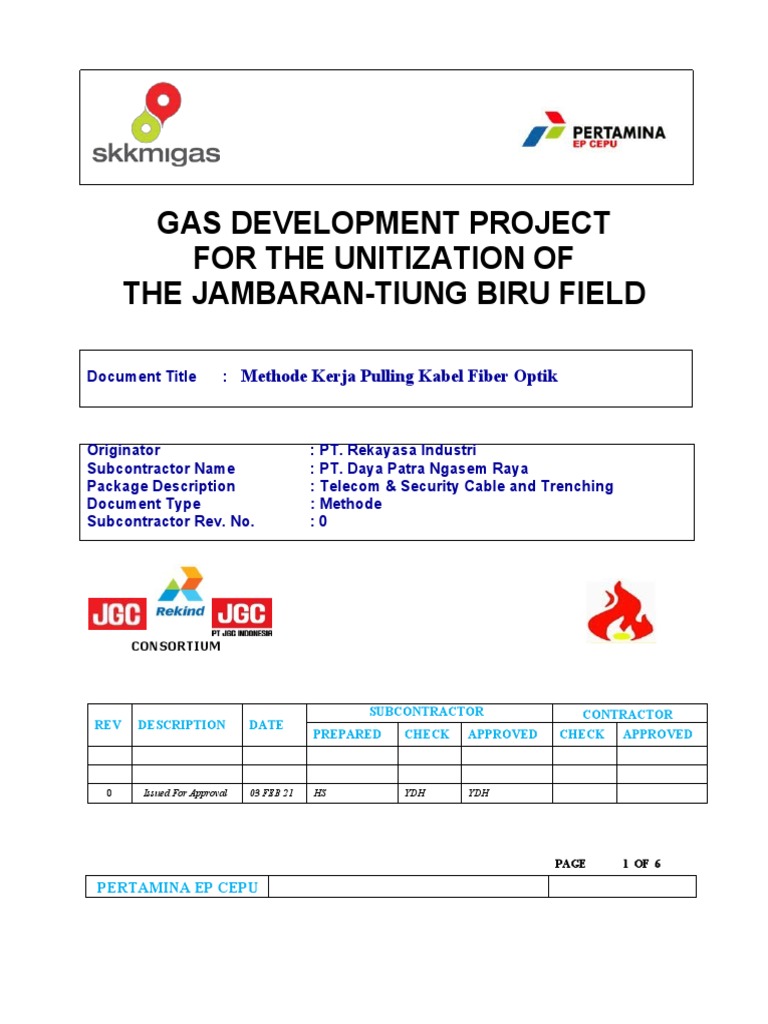 Methode Pulling Kabel Fiber Optik | PDF
