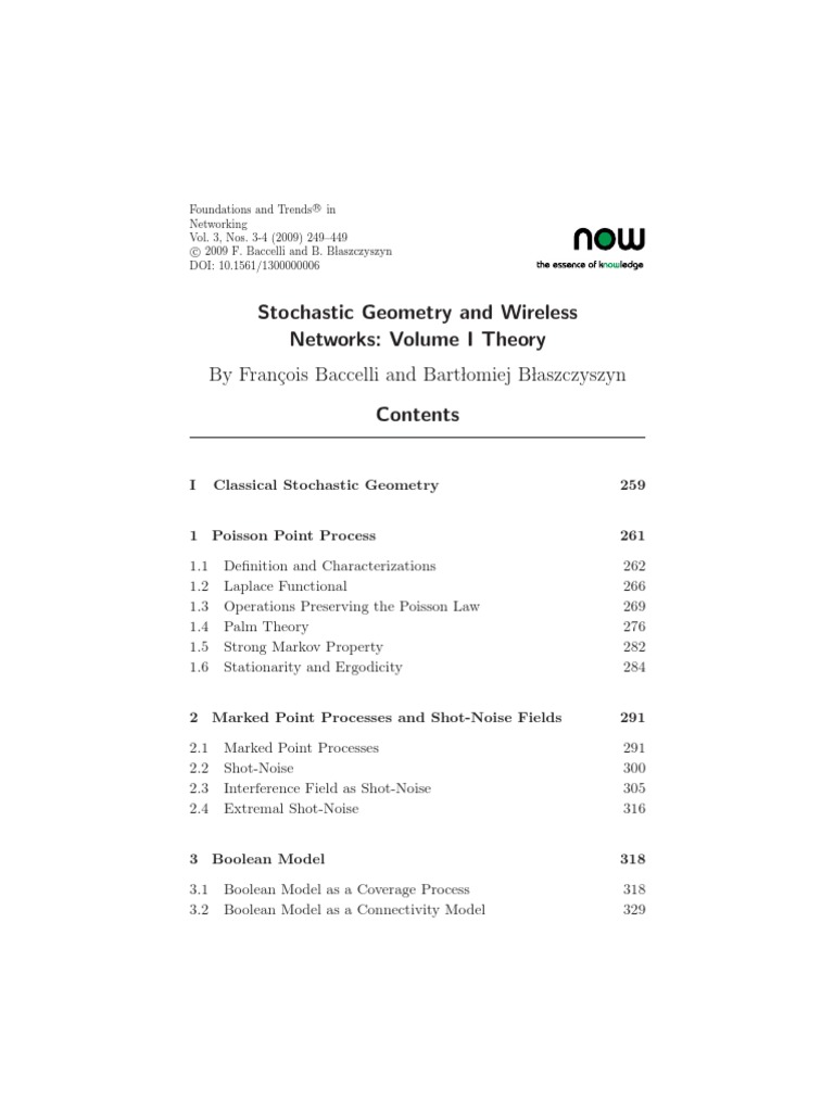 Stochastic Geometry for Networks | PDF | Computer Network | Stochastic Process