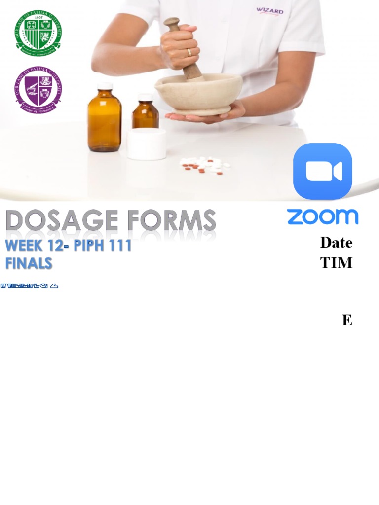 9 - Dosage Forms-1 | PDF | Science & Mathematics