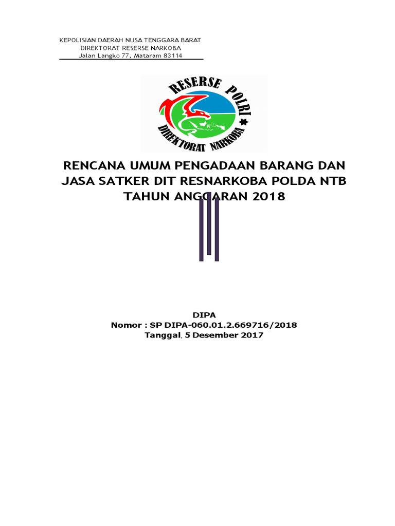 Rencana Umum Pengadaan 2015 | PDF | Bisnis