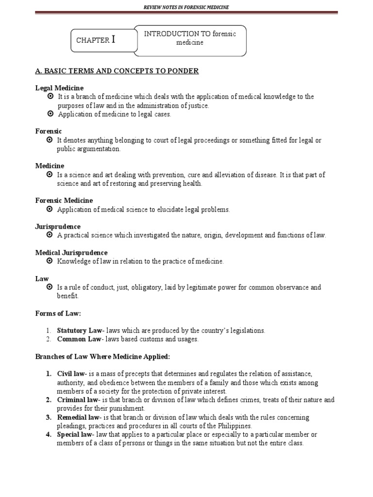 Forensic Medicine Notes 2019 | PDF | Autopsy | Death