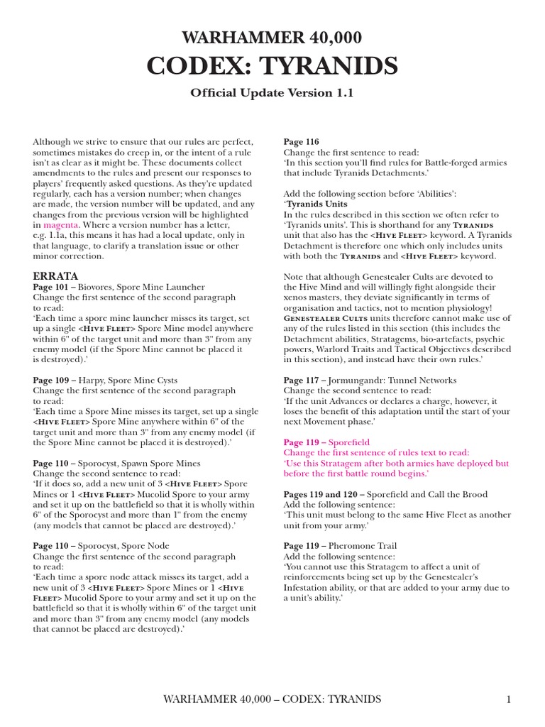Codex: Tyranids: WARHAMMER 40,000 | PDF