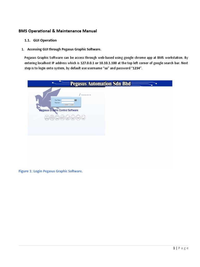 BMS Operational & Maintenance Manual: 1.1. GUI Operation | PDF ...