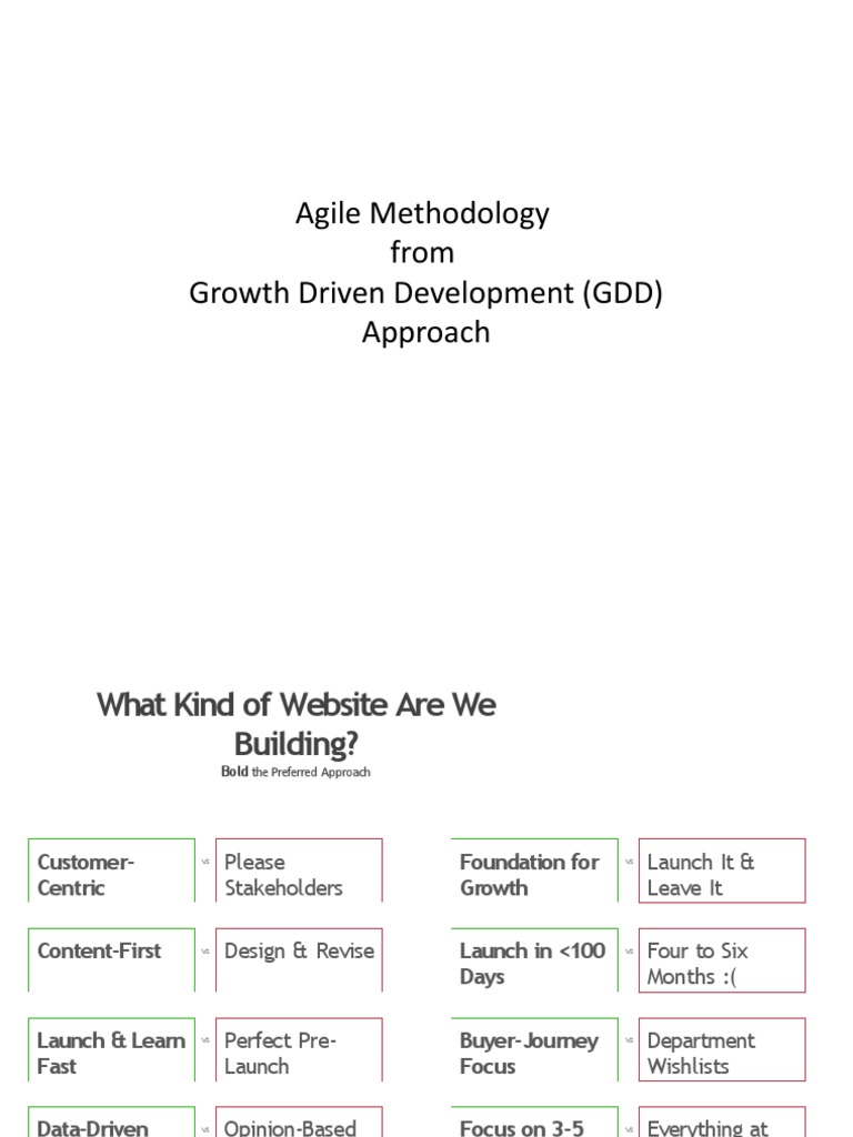 Agile Methodology From Growth Driven Development (GDD) Approach | PDF ...