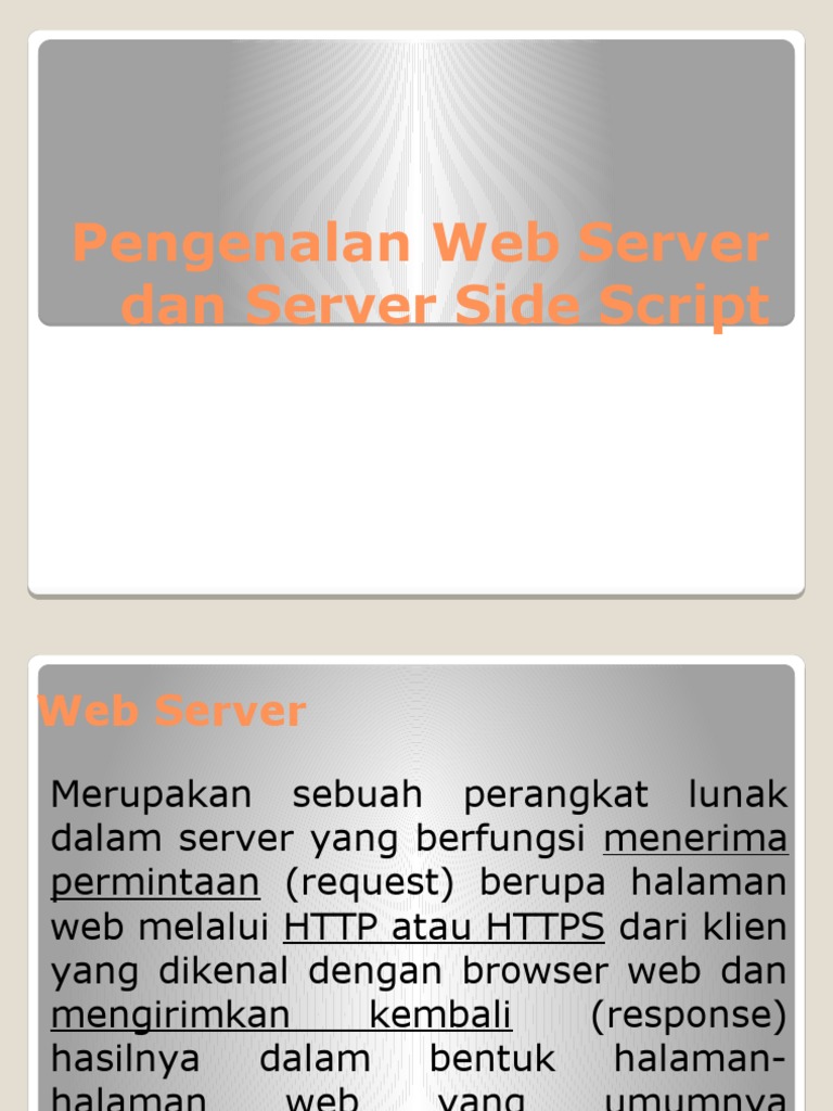 1.pengenalan Web Server Dan Server Side Script | PDF | Komputer