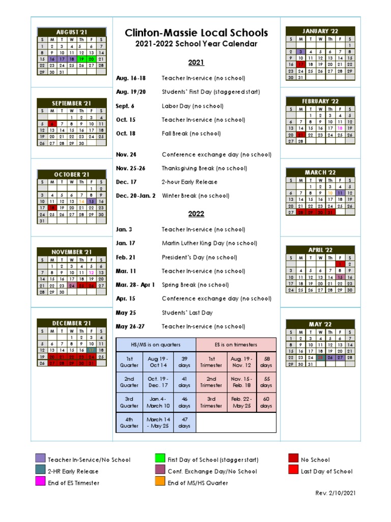 Approved 2021-2022 Year Calendar | PDF