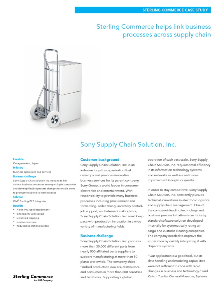 SC0249 Sony Supply Chain Solution CCS | PDF | Supply Chain | Sony