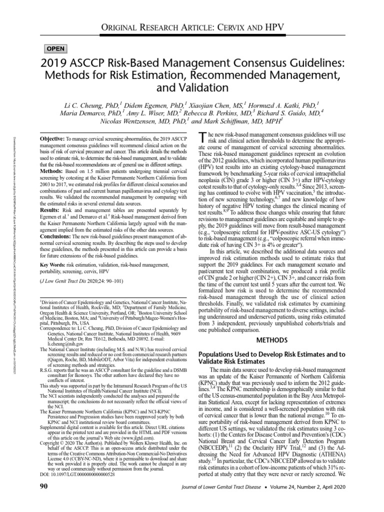 (PH ) 2019 - ASCCP - Risk - Based - Management - Consensus.2 | PDF ...