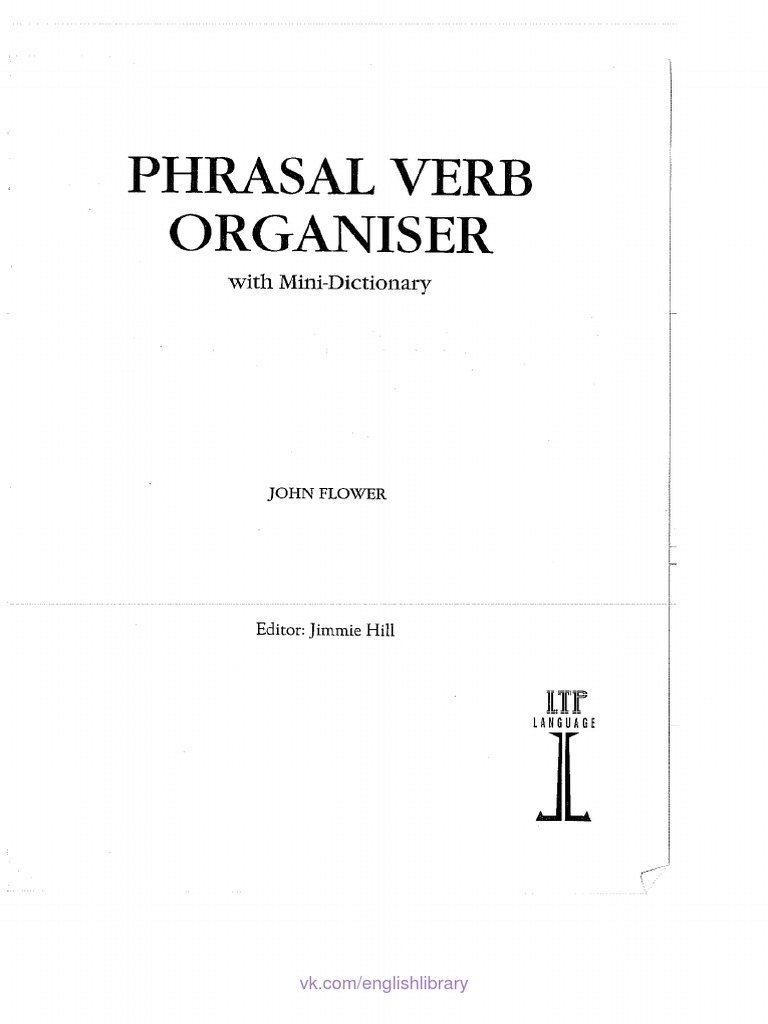 Phrasal Verb Organiser With Mini Dictionary | PDF | Foreign Language ...