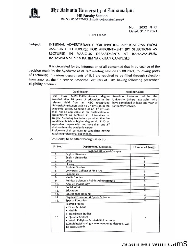 Internal Circular | PDF