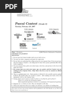 2025 Pascal Contest | PDF | Area | Mathematics