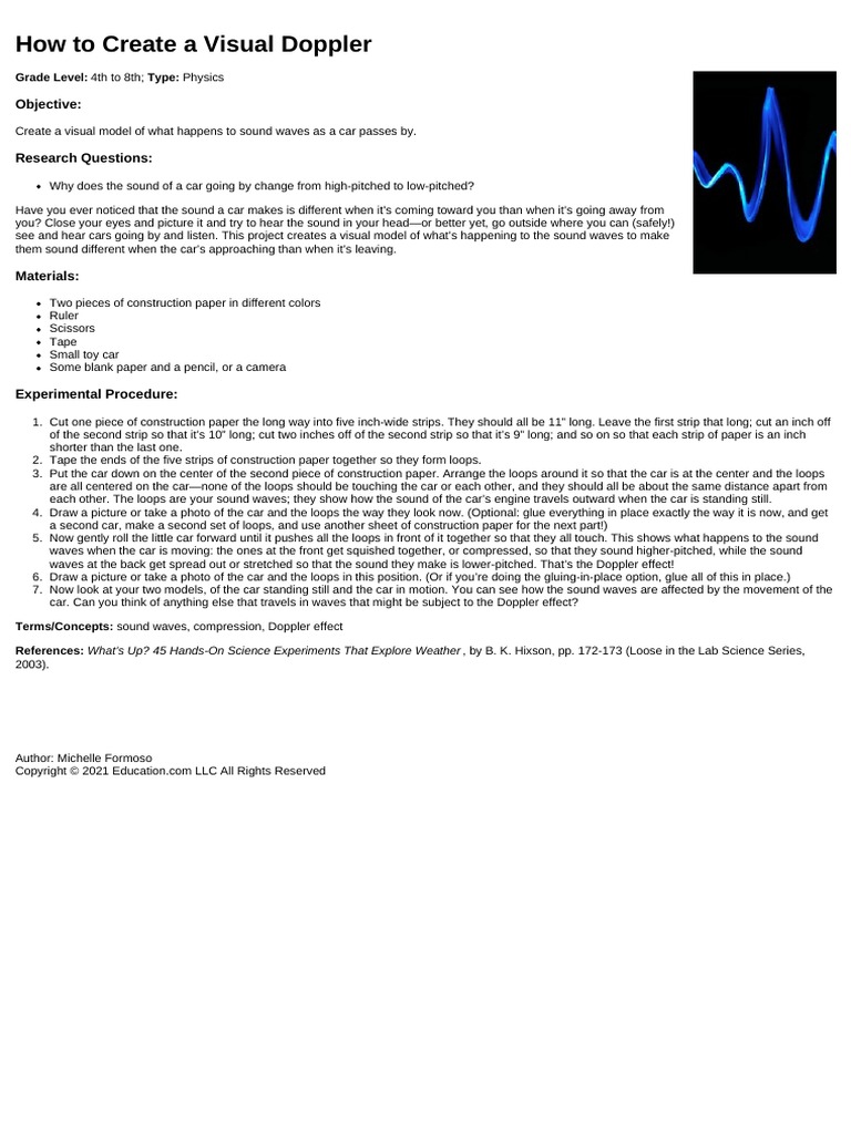 Create A Visual Doppler | PDF