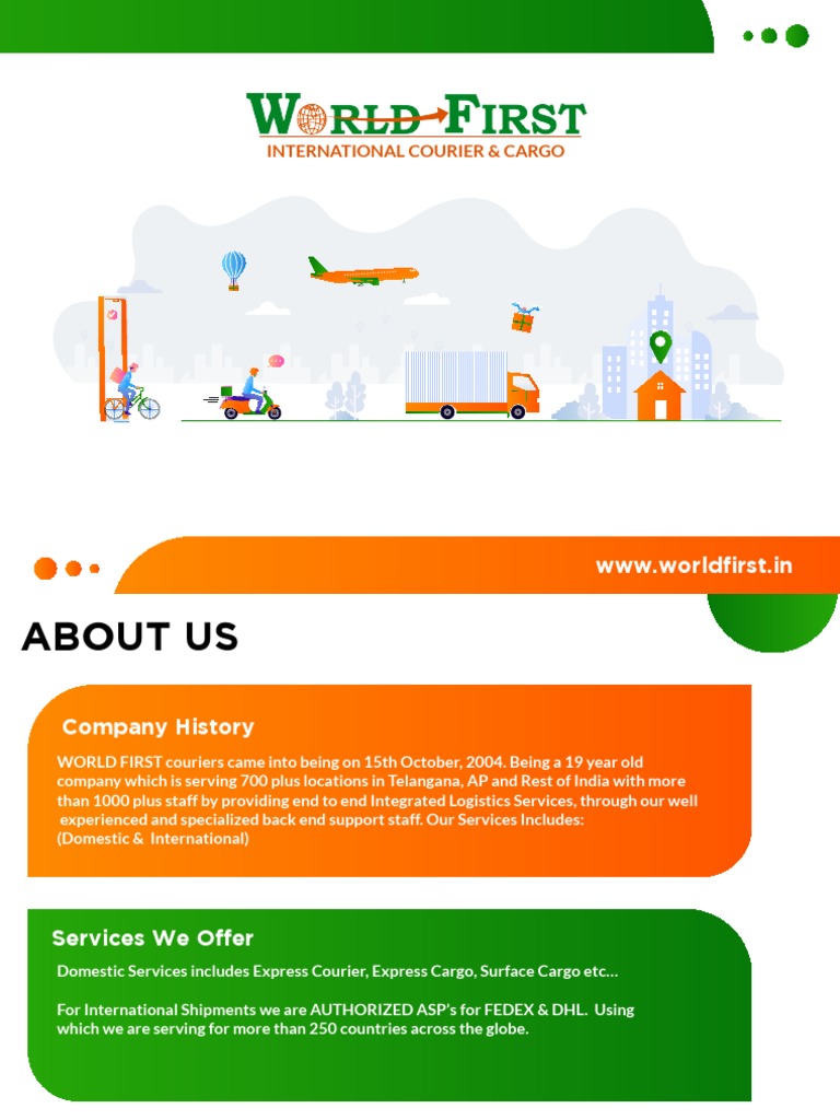 International Courier & Cargo: WWW - Worldfirst.in | Download Free PDF ...