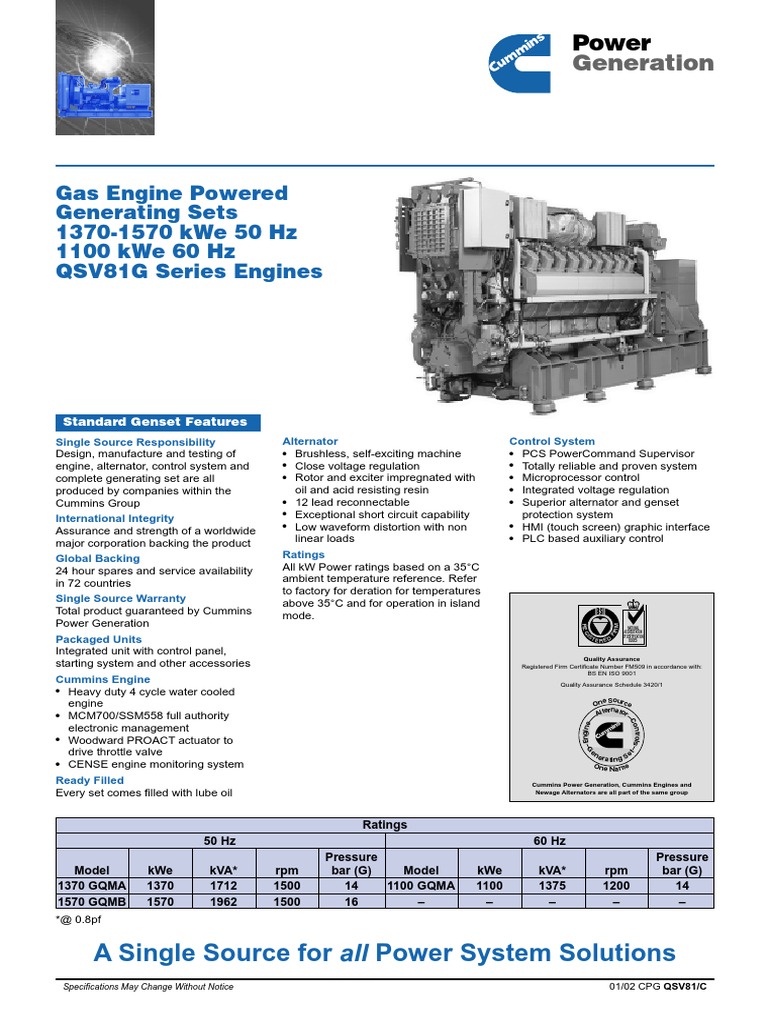 QSV81G Data Sheets | PDF | Alternating Current | Engines