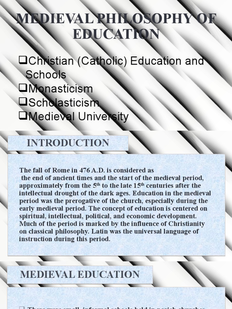 Medieval Philosophy of Education | PDF | University