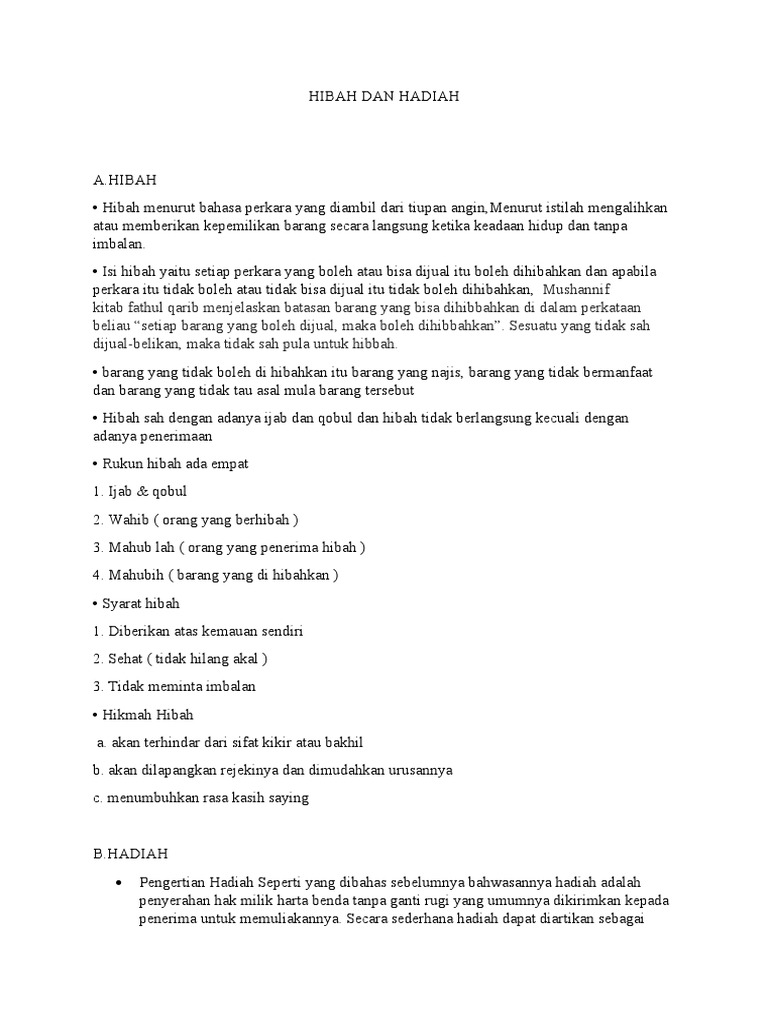 Hibah Hadiah | PDF