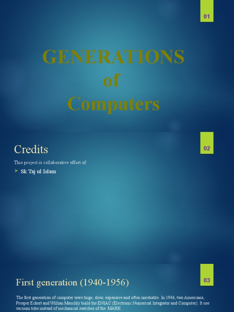 Generations of Computers | PDF | Microprocessor | Integrated Circuit