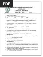 CBSE Class 8 Mathematics Worksheet - Comparing Quantities | PDF ...
