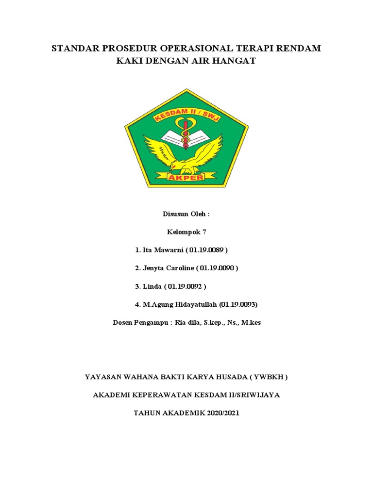 Sop Rendam Air Hangat Klp.7 | PDF | Sains & Matematika