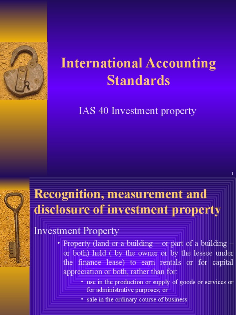 International Accounting Standards: IAS 40 Investment Property | PDF | Investing | Fair Value