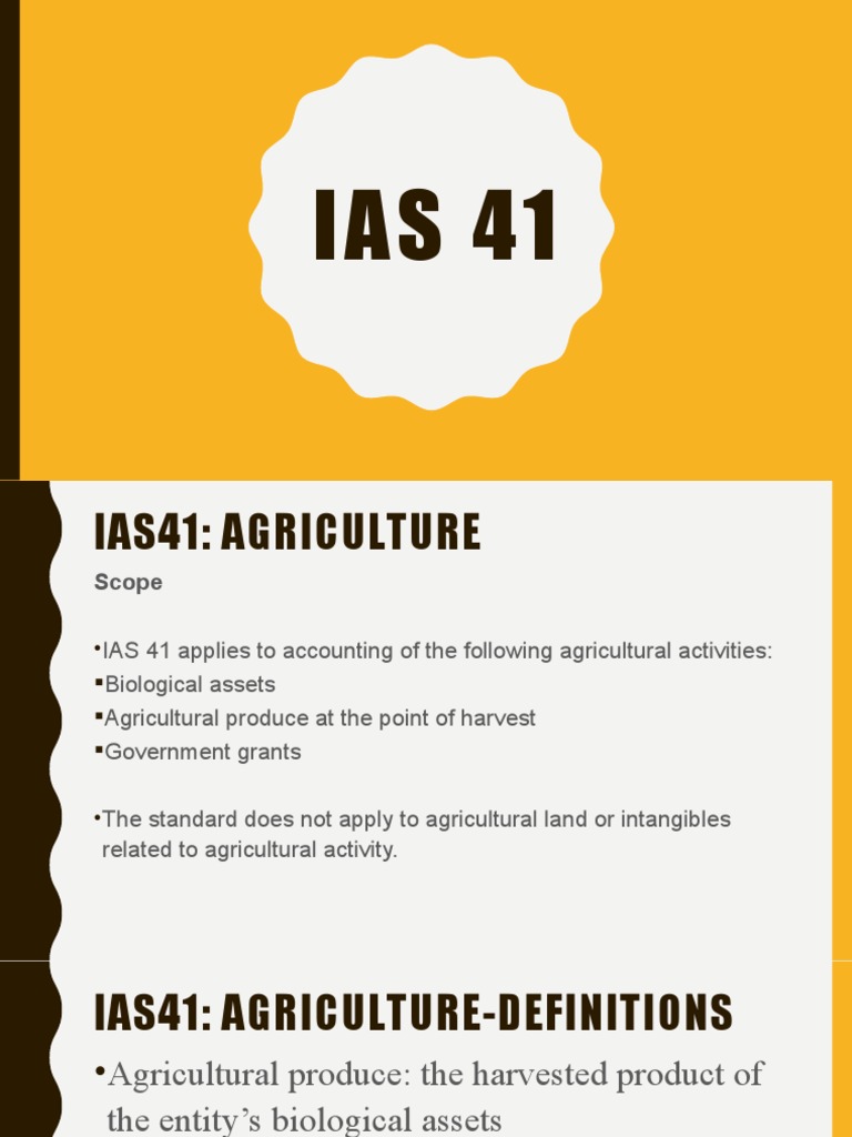 Ias 41 Agriculture | PDF | Agriculture | Fair Value