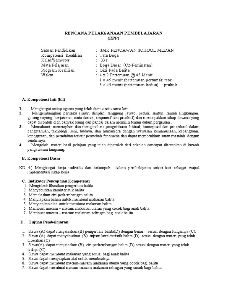 RPP Micro Teaching (Sems 5) | PDF