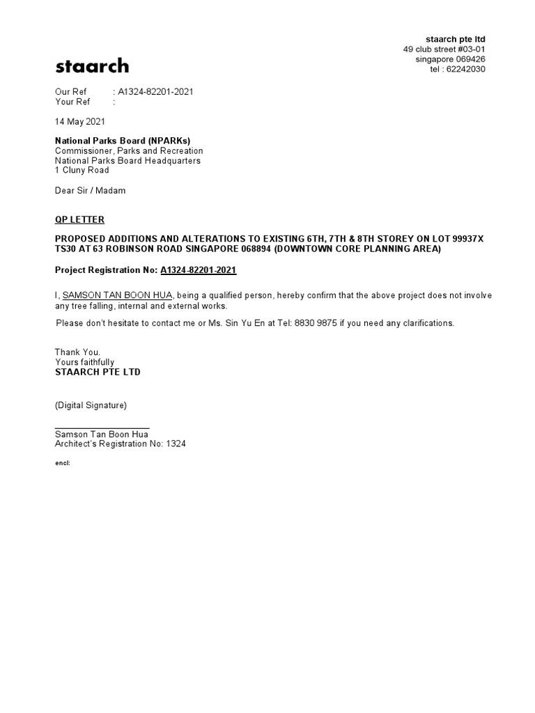 SPC Nparks QP Letter | PDF