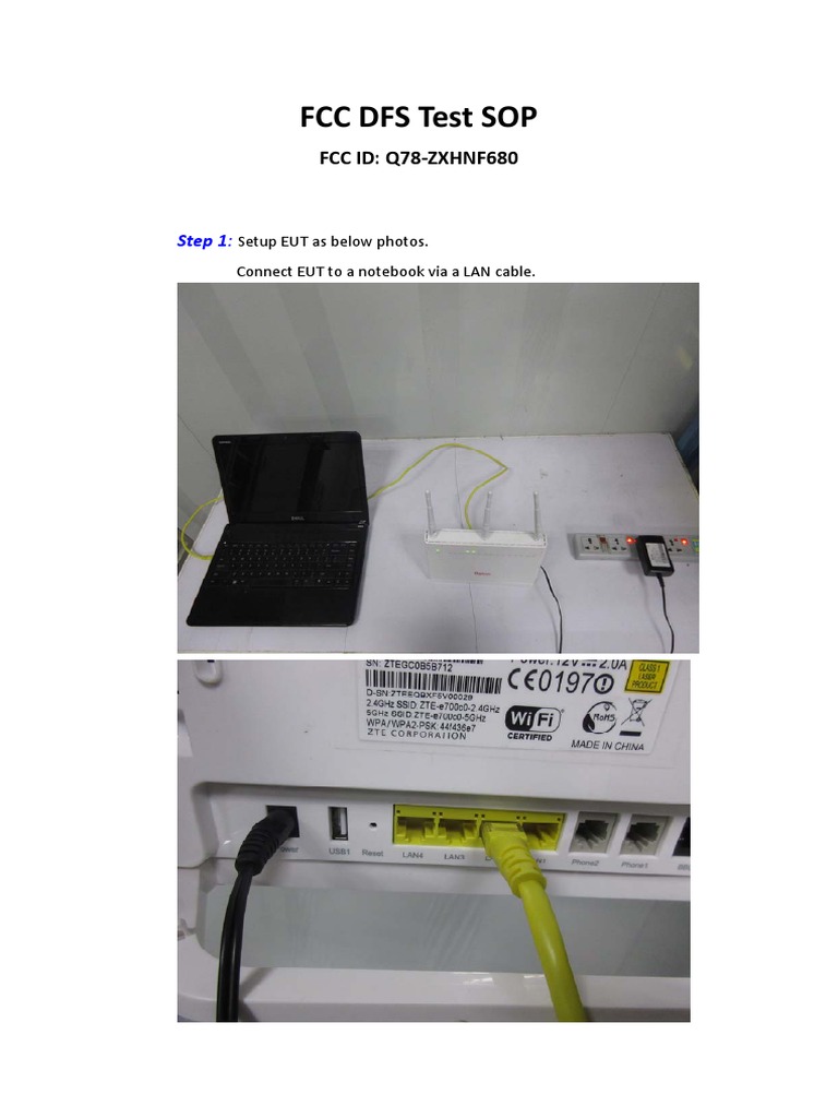 DFS TEST SOP For FCC ID Q78-ZXHNF680 | PDF | Usb | Internet Protocols