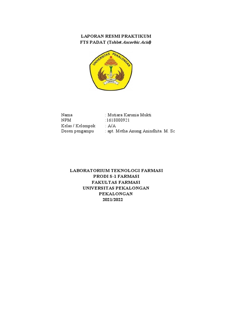 Lapsres FTS Ascorbit Acid | PDF