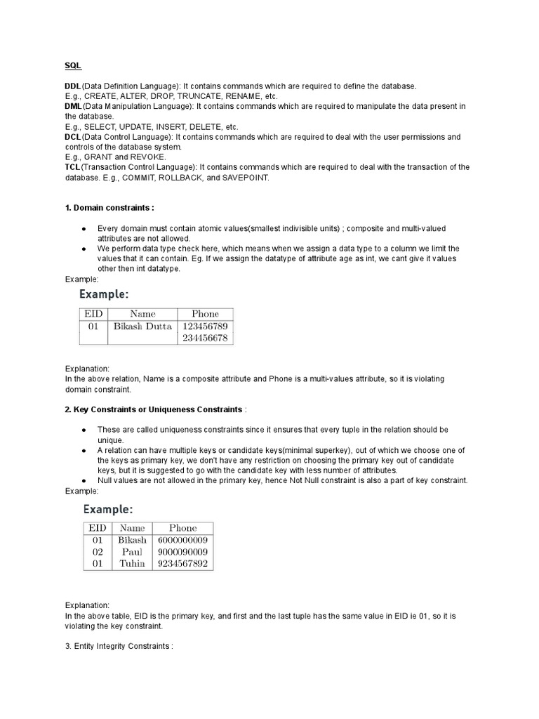 SQL Cheatshee | PDF | Relational Database | Computer Programming