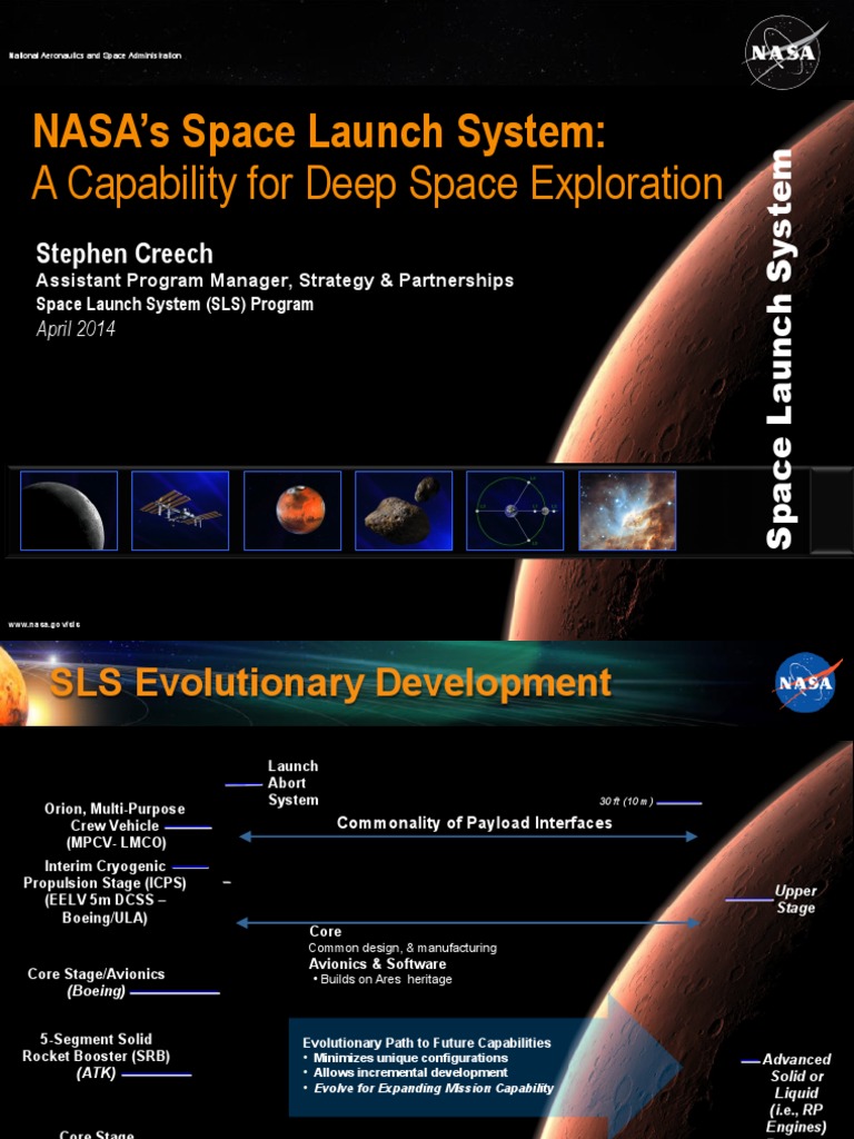 NASA's Space Launch System:: A Capability For Deep Space Exploration ...