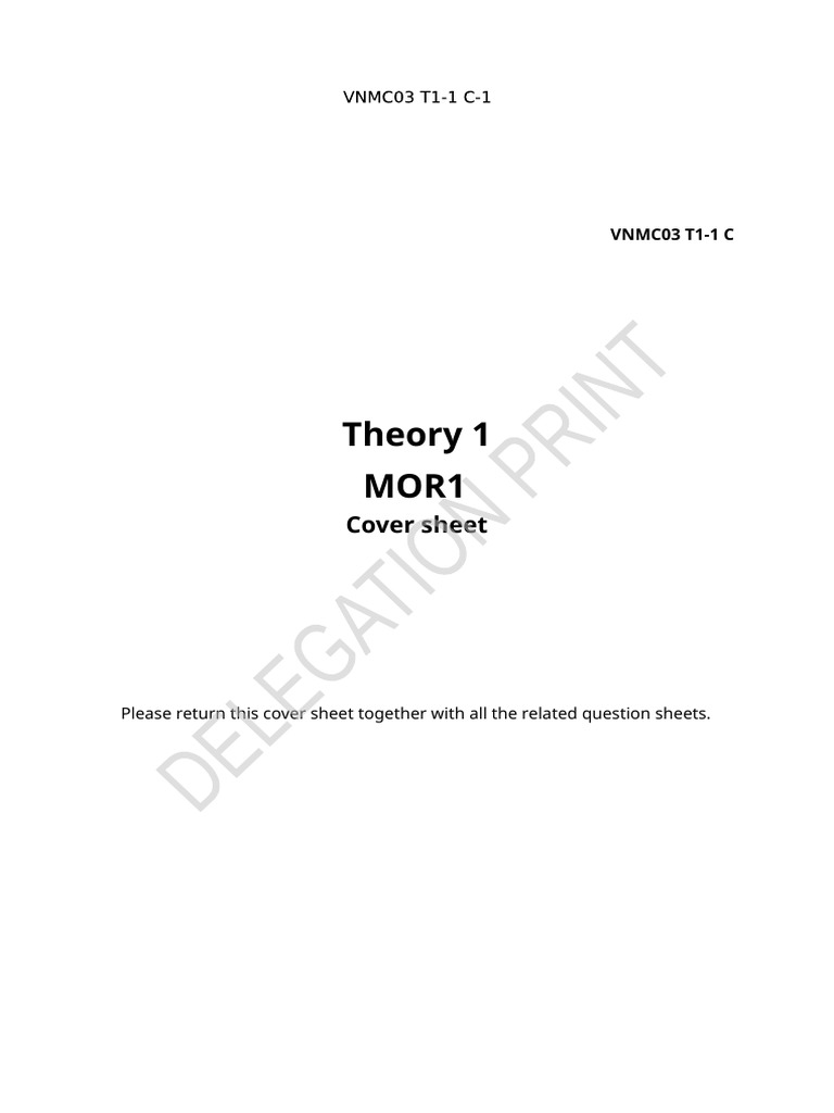 Theory 1 | PDF