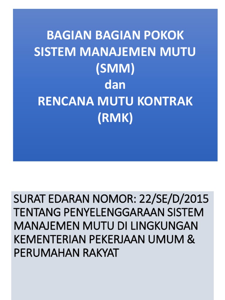 Pokok2 SMM Dan RMK | PDF