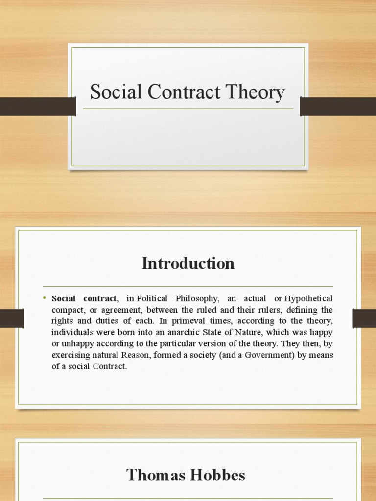 Social Contract Theory | PDF | Social Contract | State (Polity)