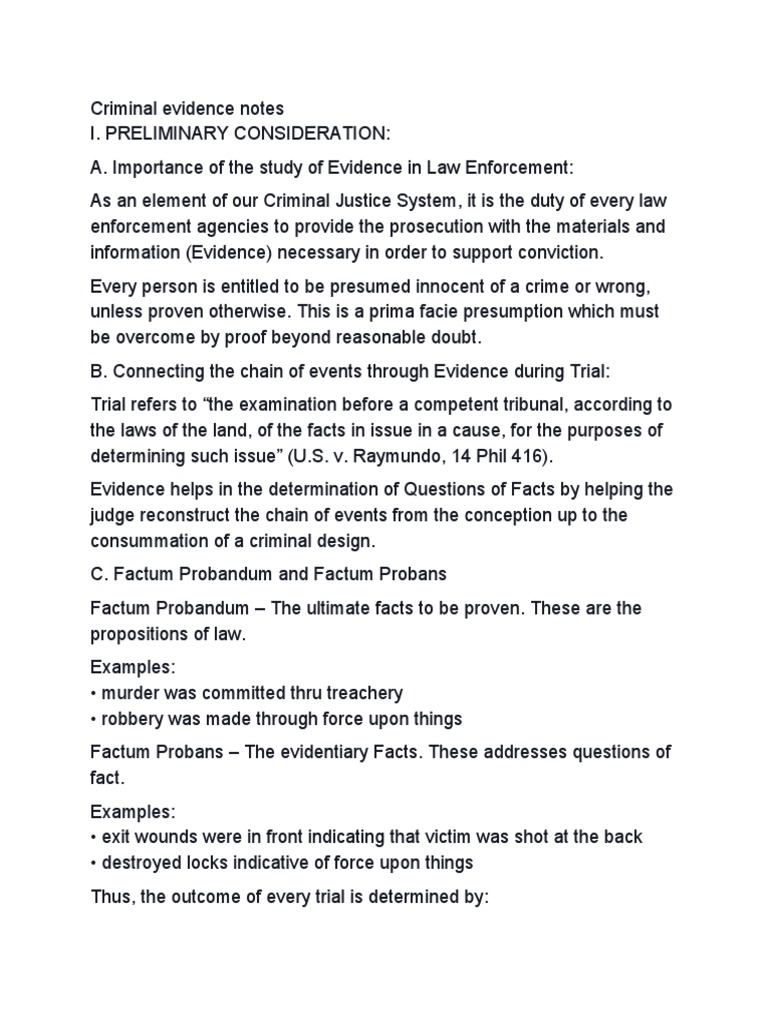 Criminal Evidence Fundamentals Explained | PDF | Evidence (Law) | Evidence