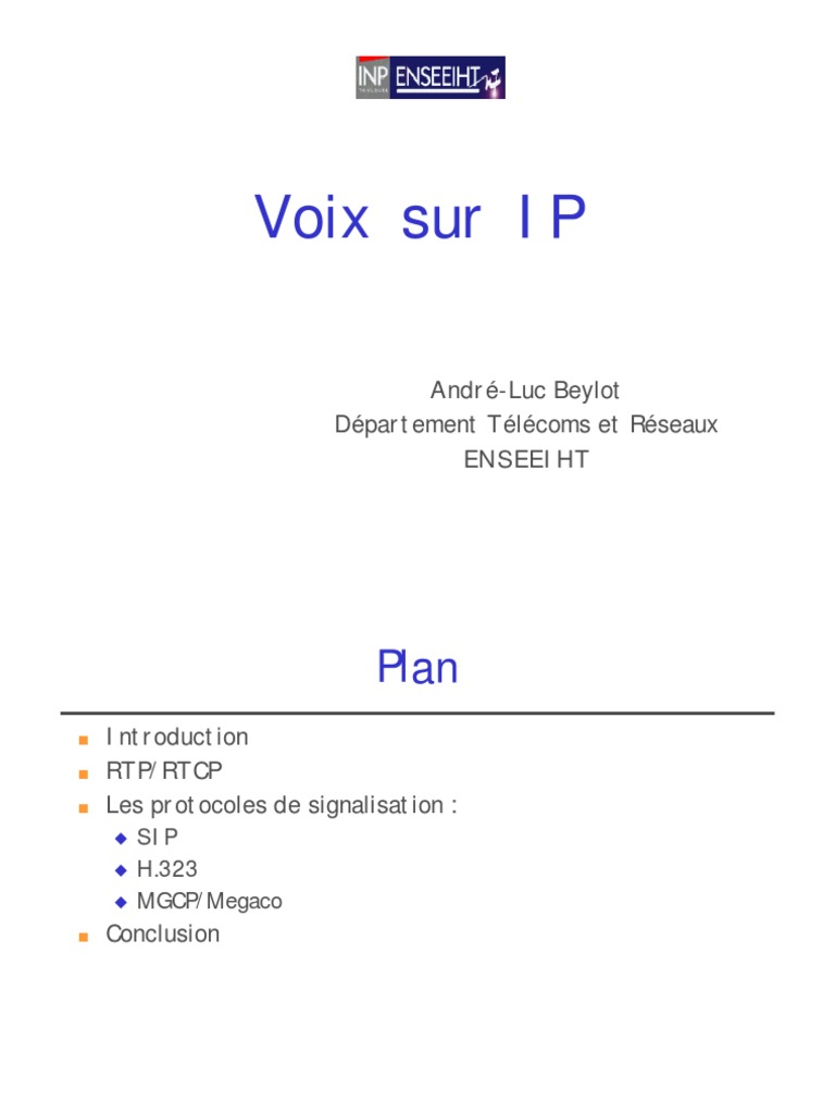 2 VoIP | Download Free PDF | séance d'initiation au protocoles | Voix ...