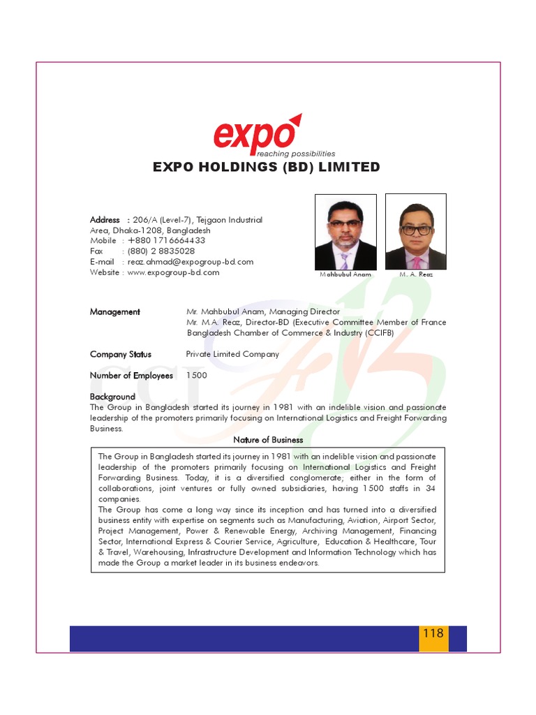 Expo Holdings (BD) Limited: M. A. Reaz Mahbubul Anam | PDF