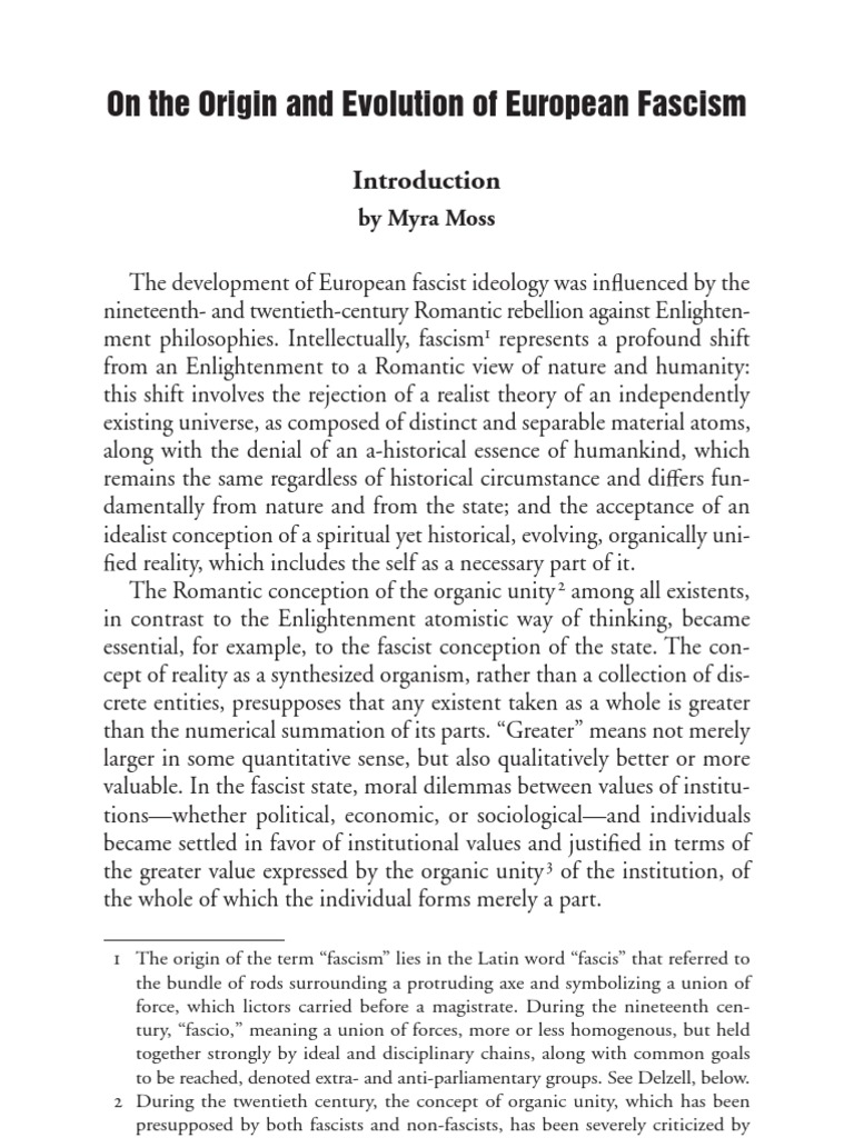 Origin & Evolution of Fascism | PDF | Benito Mussolini | Fascism