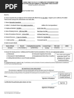 Employee VPF Contribution Application Form 1 | PDF