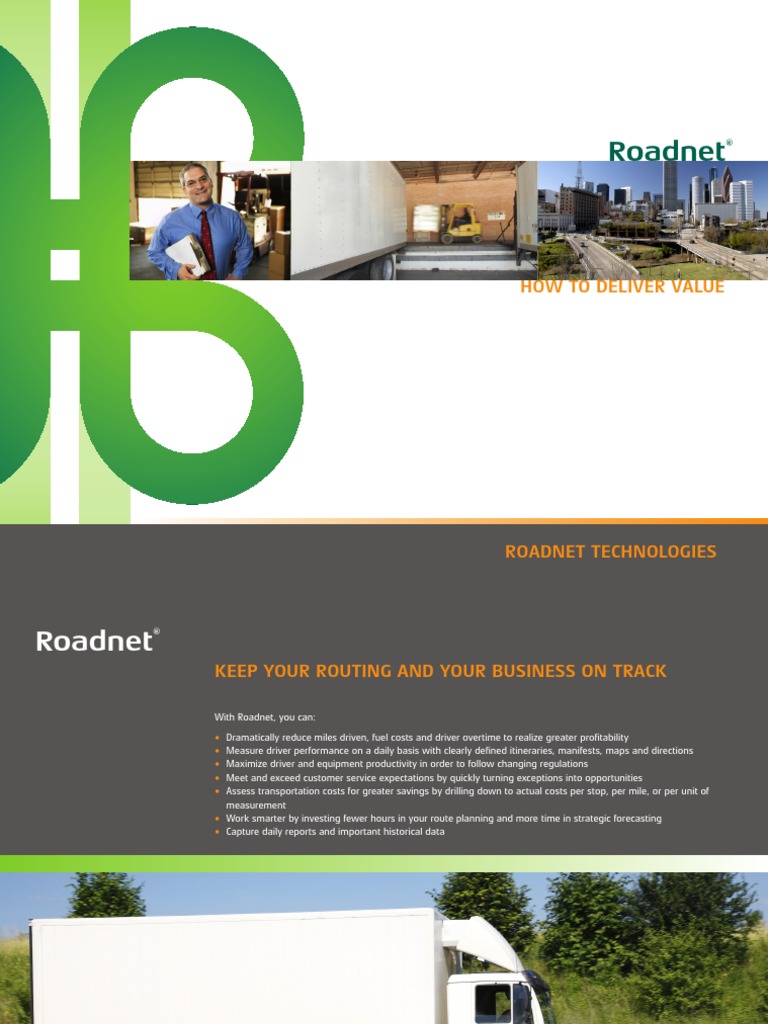 Roadnet: How To Deliver Value | Download Free PDF | Routing | Transport