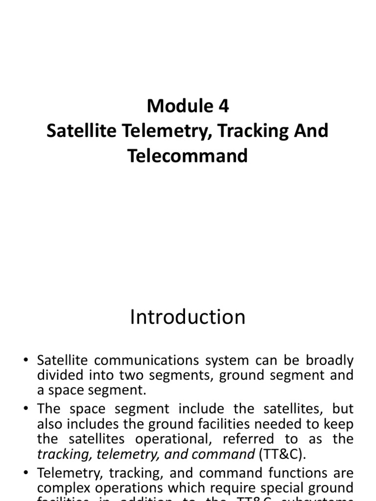 Satellite TTC Module 4 | PDF | Telemetry | Satellite