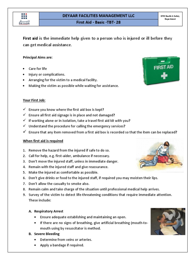 Can Get Medical Assistance.: Deyaar Facilities Management LLC First Aid ...