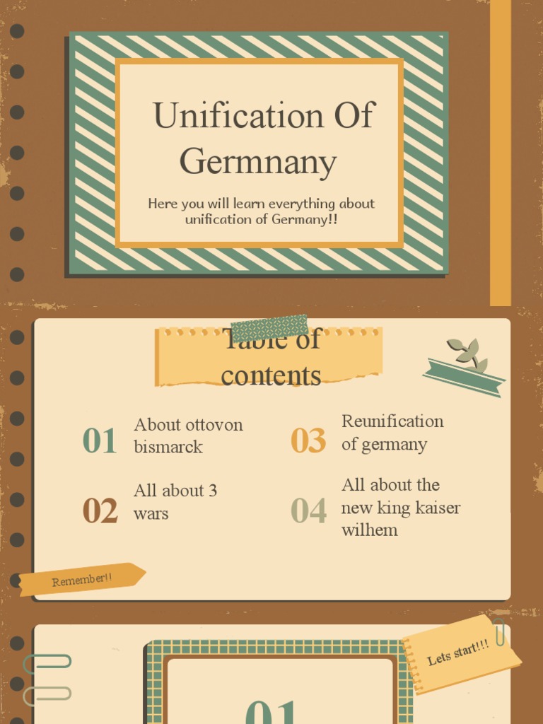 History Unification of Germany Peer Learning | PDF | German Empire ...